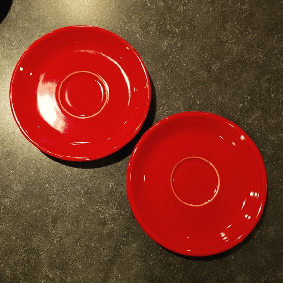 Fiesta | Dining | Two Scarlet Fiesta Cups And Saucers | Poshmark